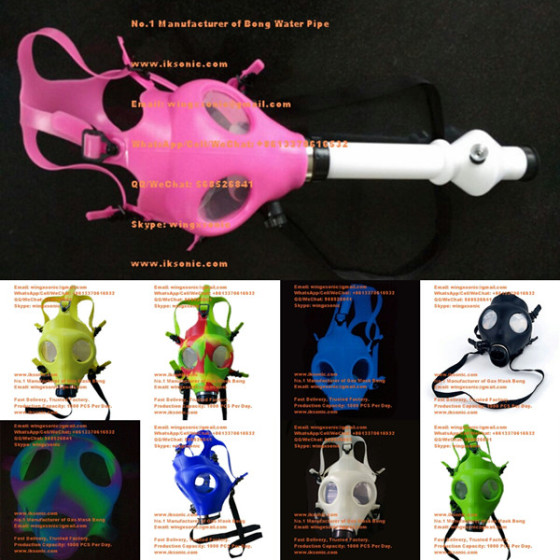 Rubber Plastic full face gas mask bong Smoking For Sale